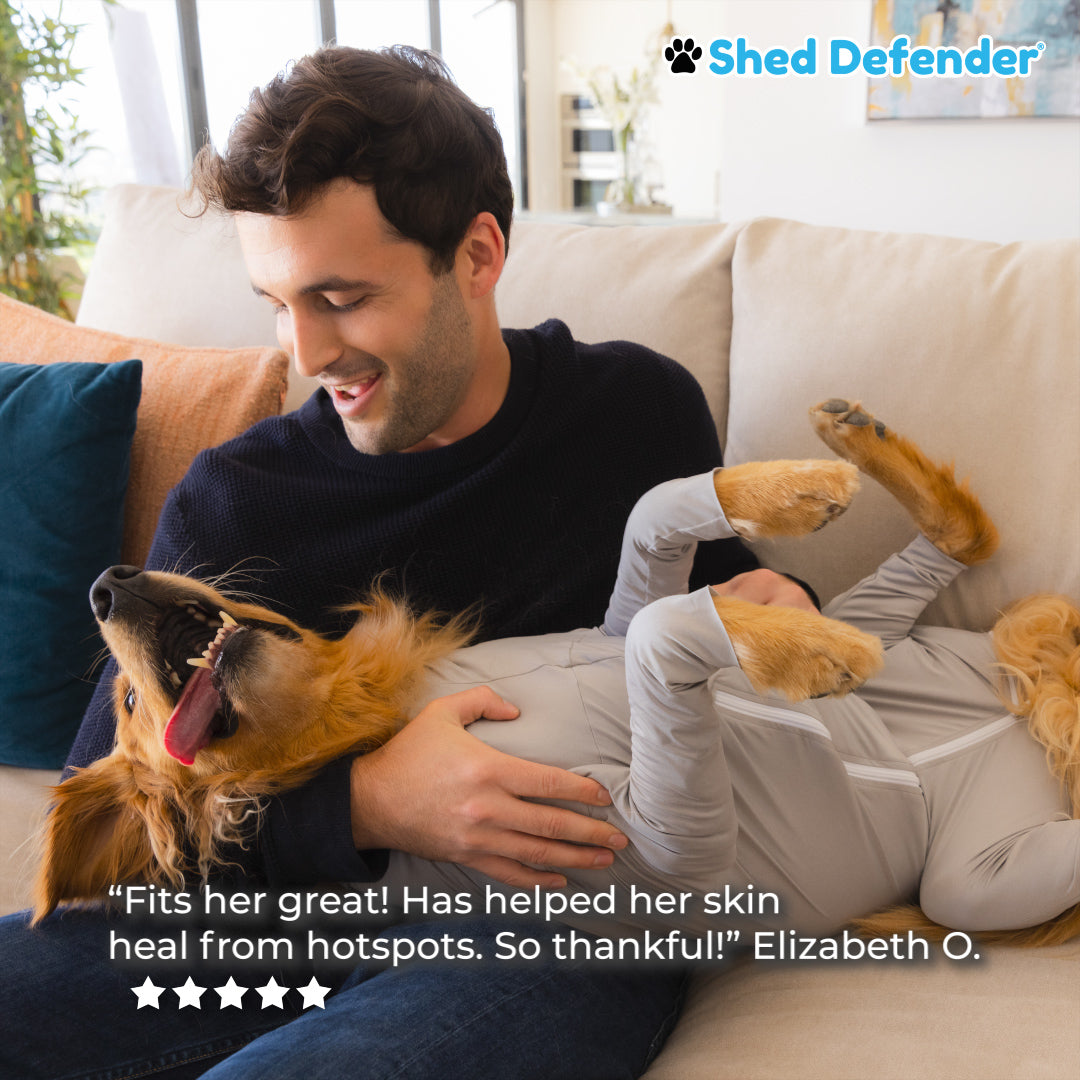 Shed Defender® Original Dog Onesie Contains Shedding, Post-Surgery Use
